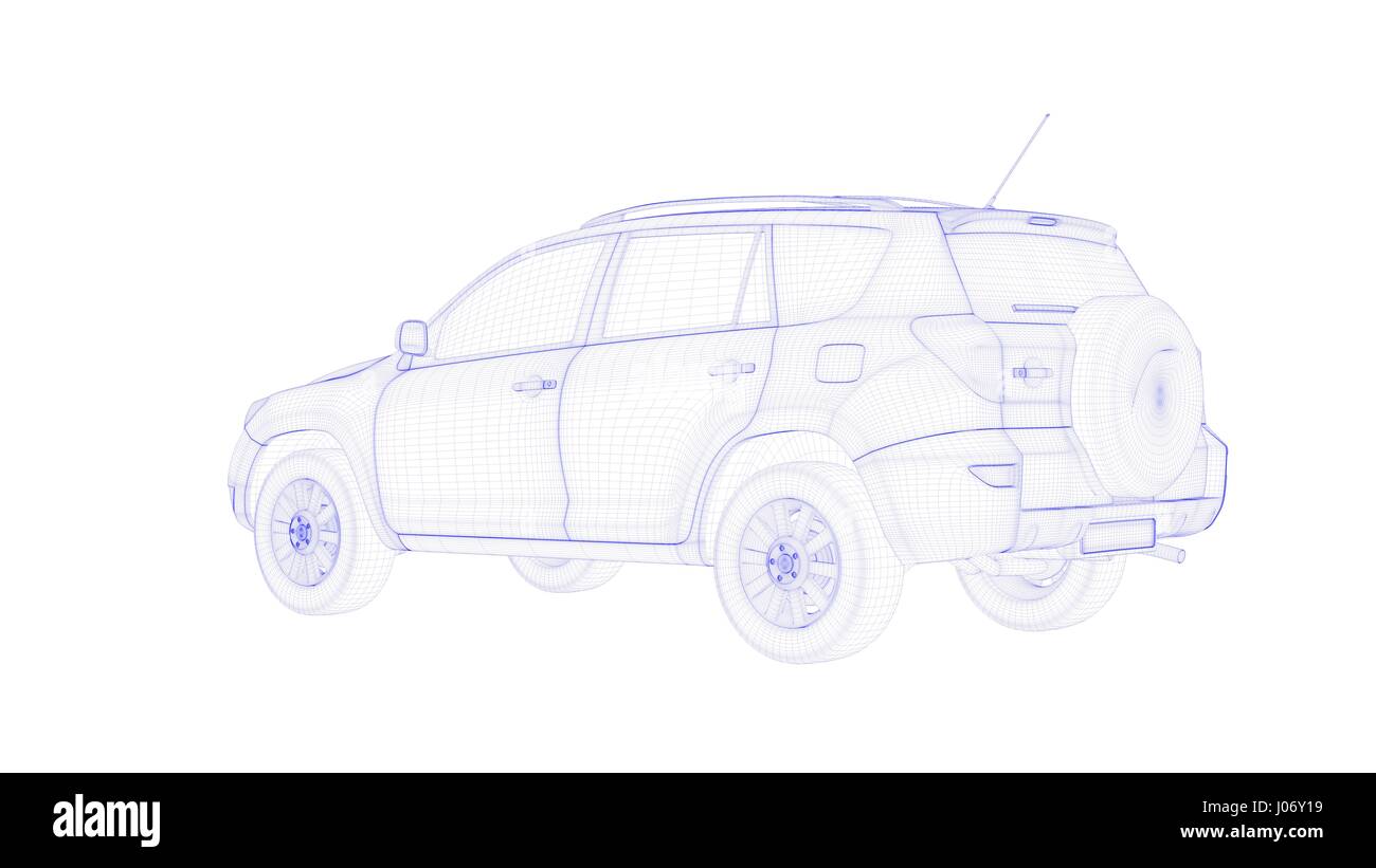 3d rendering of an outlined object Stock Photo - Alamy