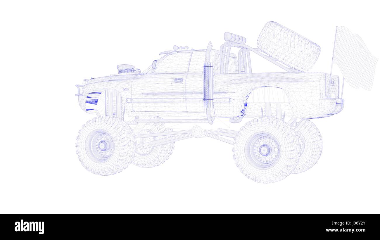 3d rendering of an outlined object Stock Photo - Alamy