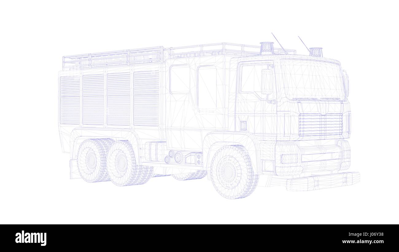 3d rendering of an outlined object Stock Photo - Alamy