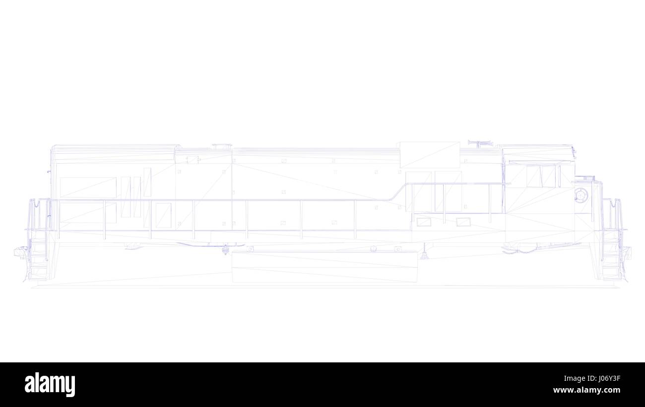 3d rendering of an outlined object Stock Photo - Alamy