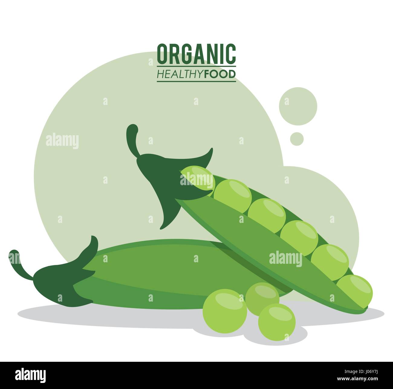organic healthy food peas pod green Stock Vector Image & Art - Alamy