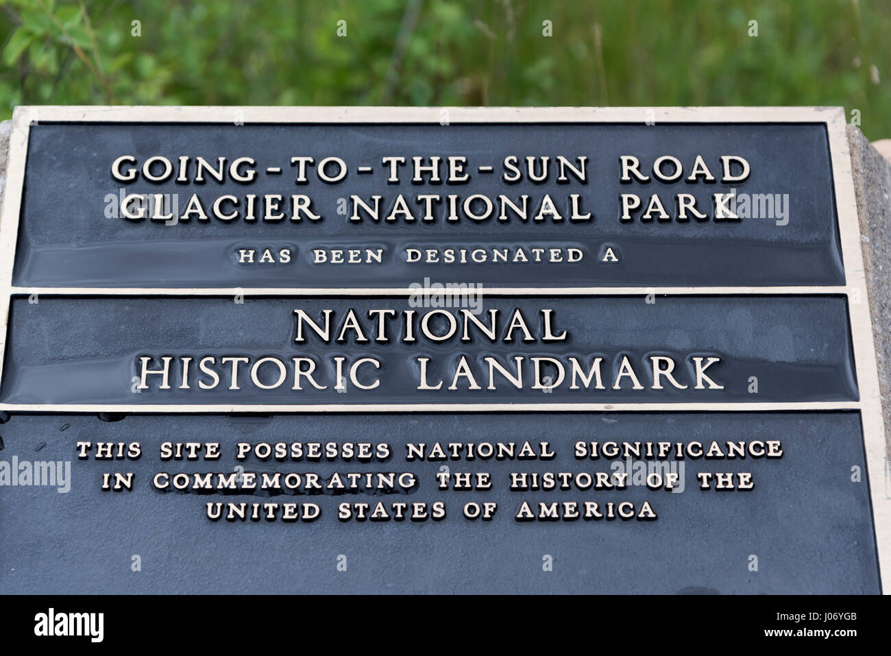 Close-up of signboard of National Historic Civil Engineering Landmarks ...