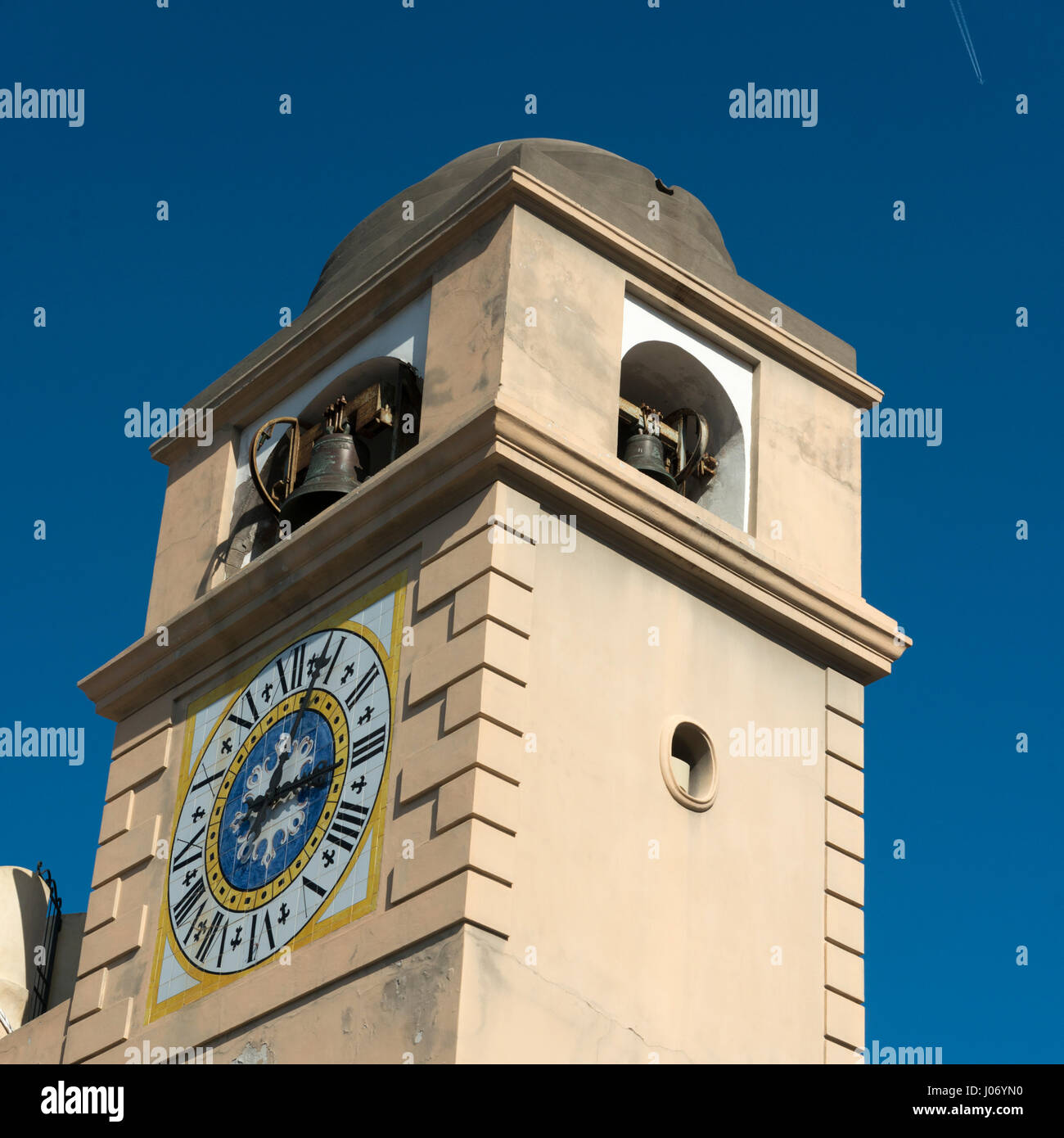 Capri italy clock bell tower hi-res stock photography and images - Alamy