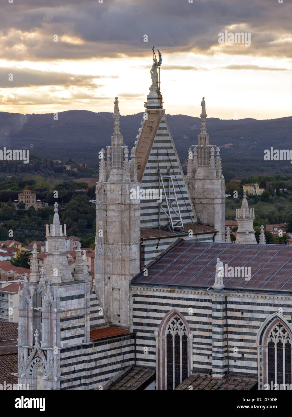 Elevated view of Siena Cathedral, Siena, Tuscany, Italy Stock Photo - Alamy