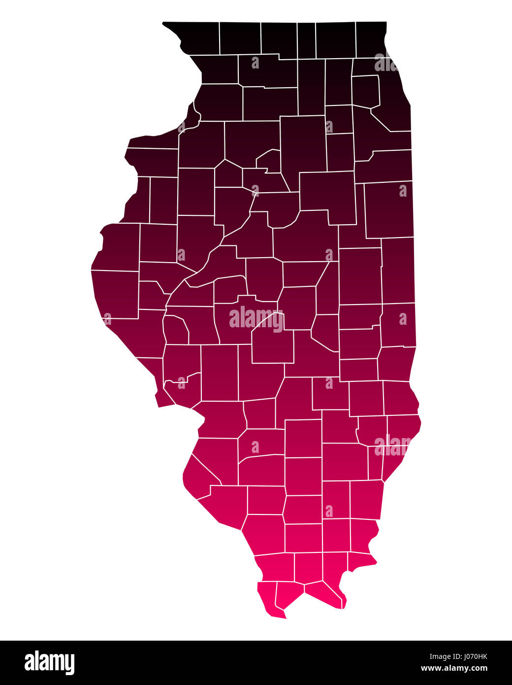 Map of Illinois Stock Photo - Alamy