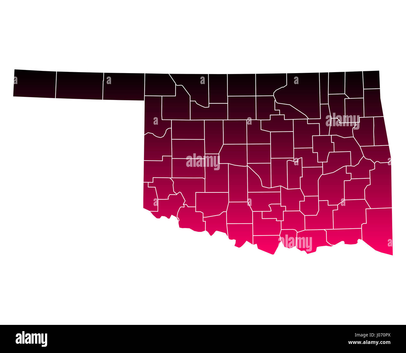 Map of Oklahoma Stock Photo - Alamy
