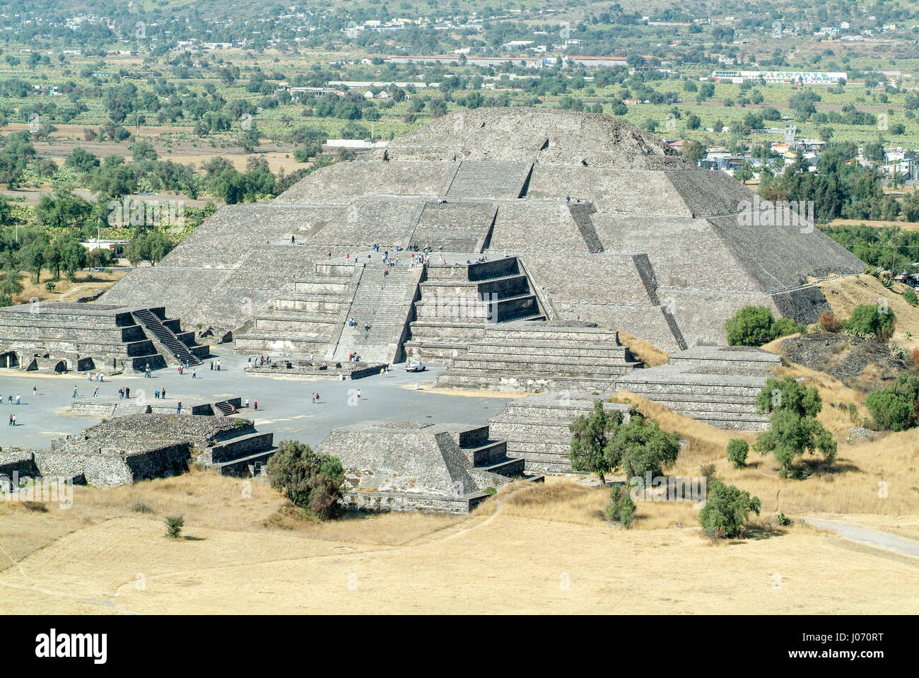 The moon pyramid at Teotihuacan en Mexico, Unesco world heritage Stock ...