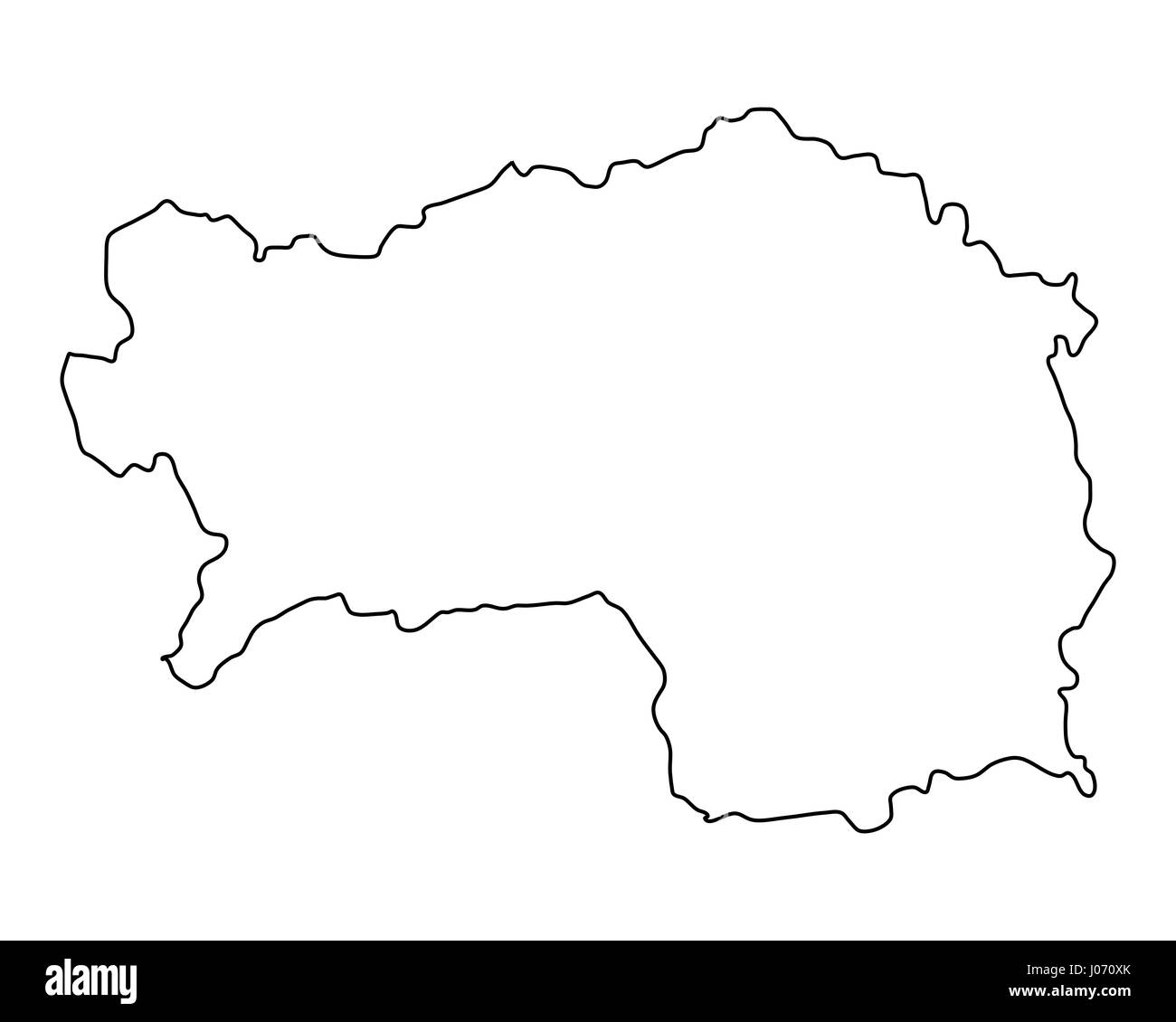 Map of Styria Stock Photo - Alamy
