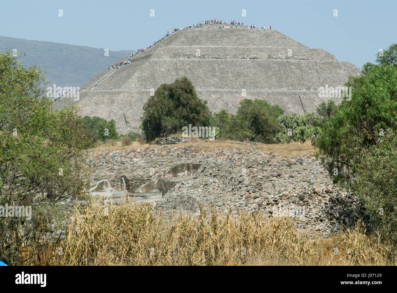 The sun pyramid at Teotihuacan en Mexico, Unesco world heritage Stock ...