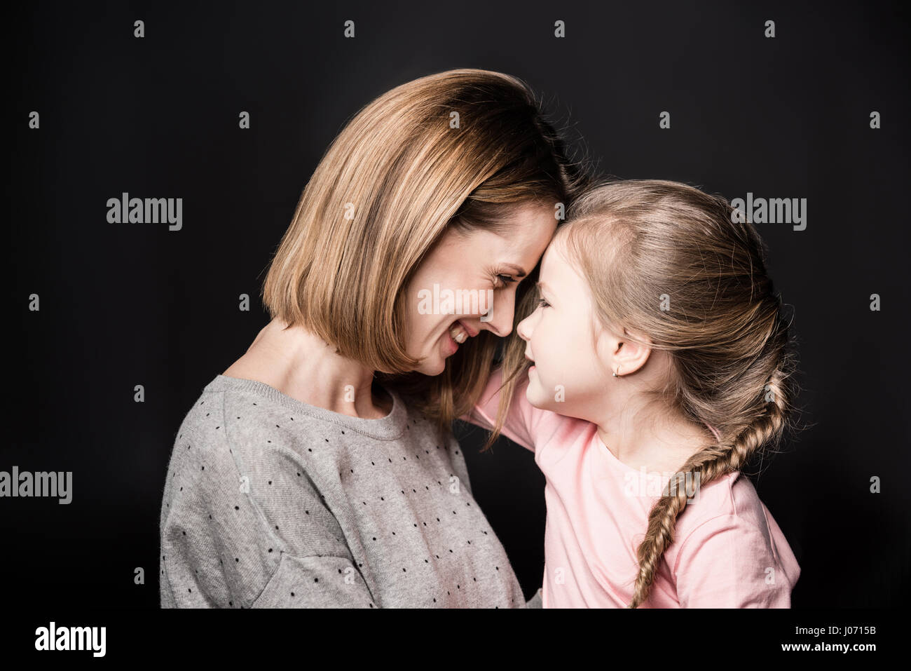 Two people foreheads touching hi-res stock photography and images - Alamy