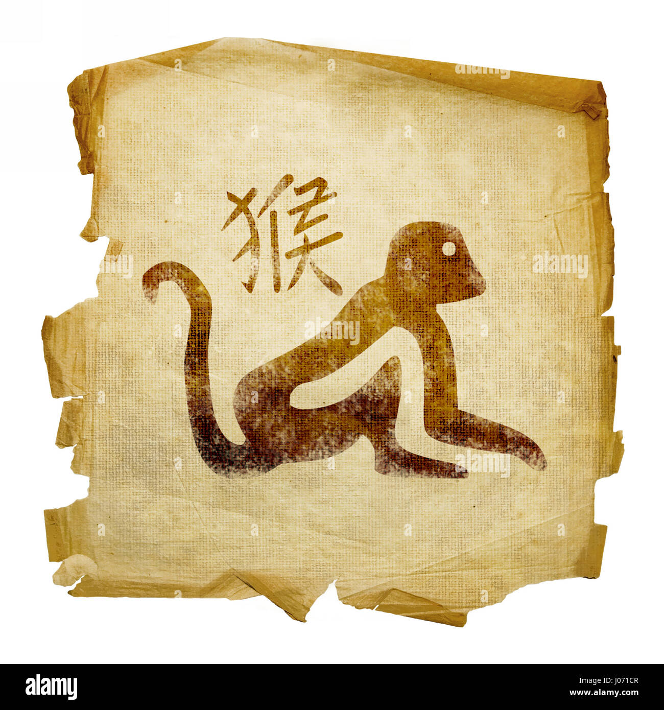 Monkey Zodiac icon, isolated on white background Stock Photo - Alamy