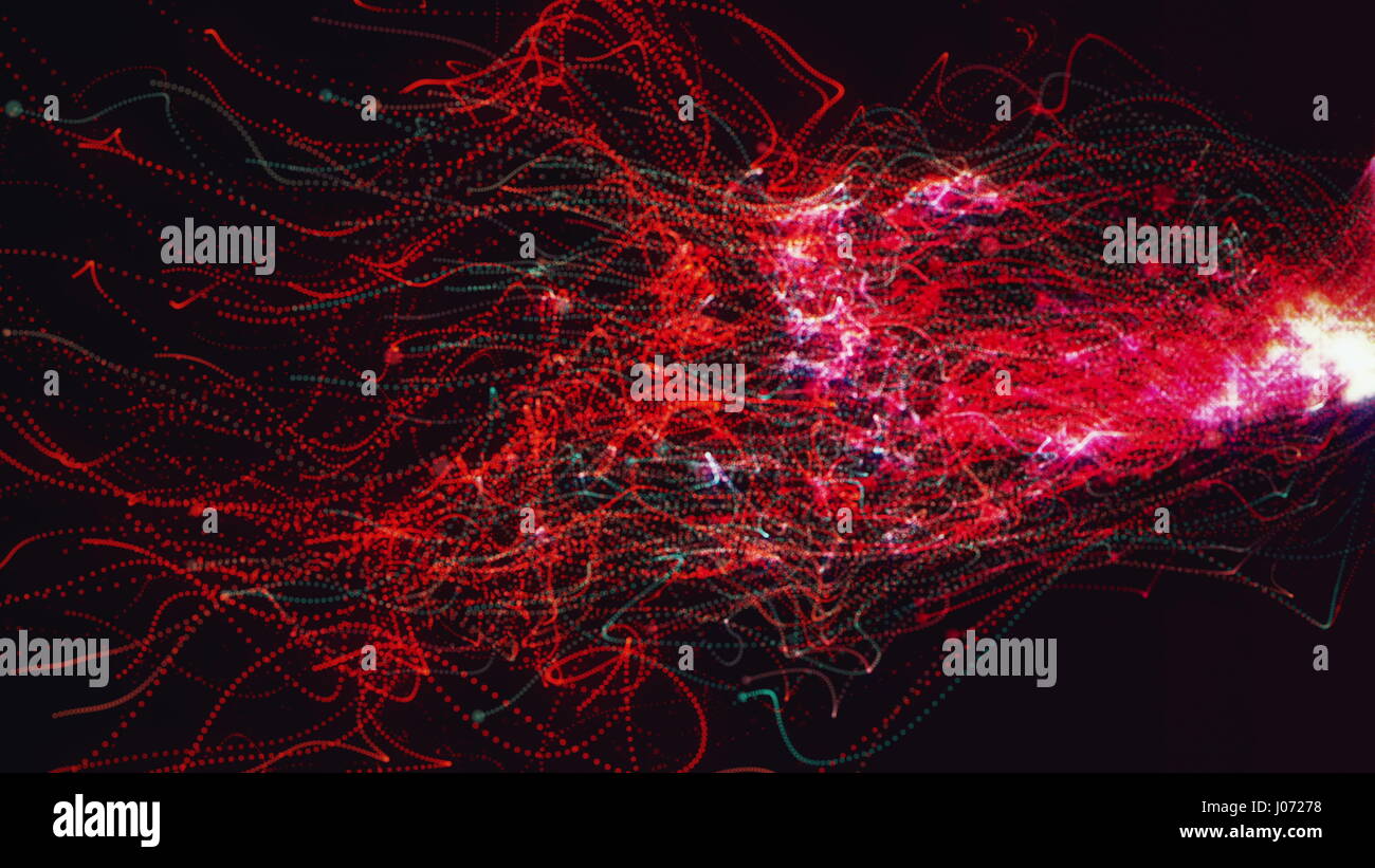 Dancing colorful Particles. Abstract background Stock Photo - Alamy