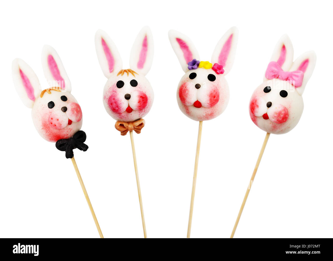 Easter Rabbits on a stick Stock Photo - Alamy