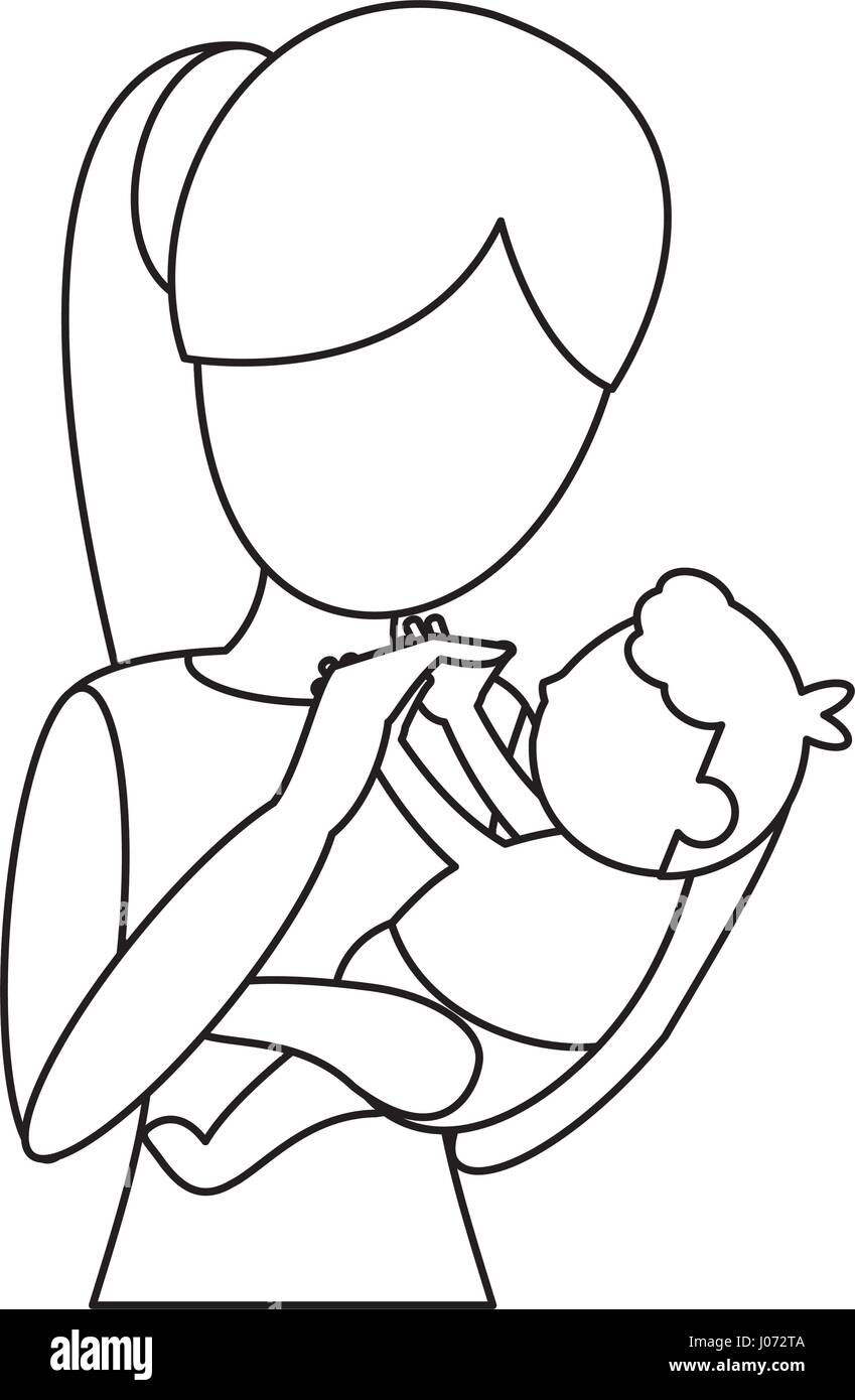 mom carrying little baby outline Stock Vector Image & Art - Alamy mom carrying little baby outline Stock Vector Image & Art - Alamy