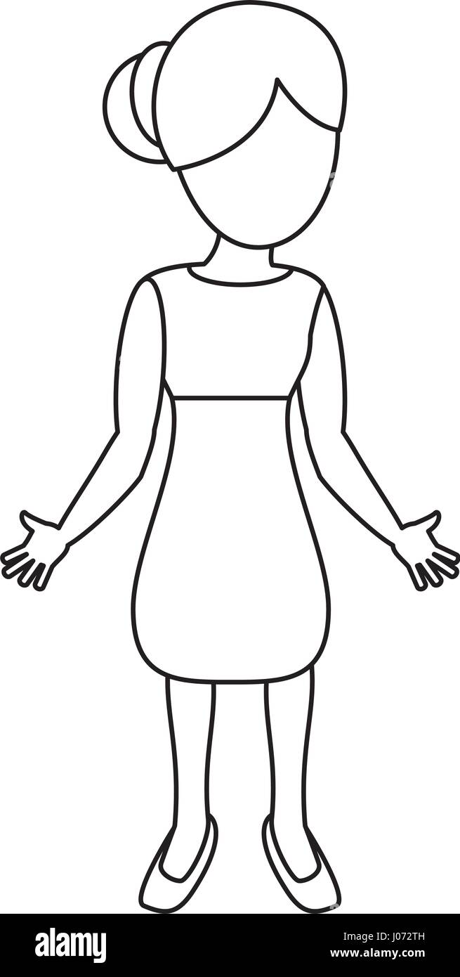 character mother female image outline Stock Vector Image & Art - Alamy