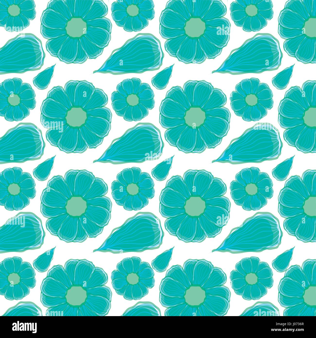beautiful blue flowers pattern background Stock Vector Image & Art - Alamy