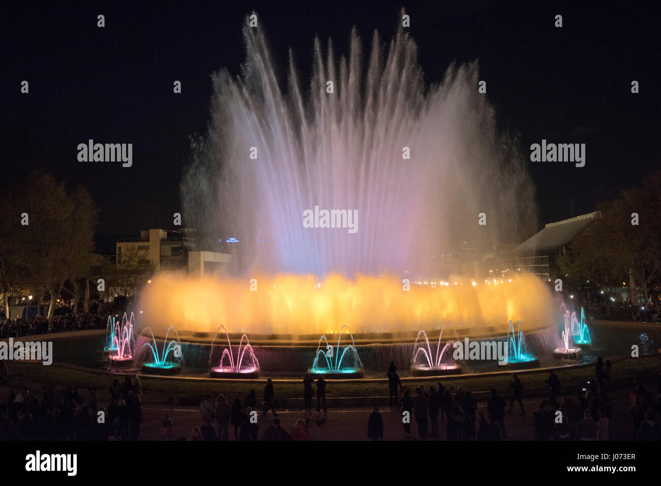 The Magic Fountain of Montjuic, Barcelona Spain Europe EU Stock Photo ...