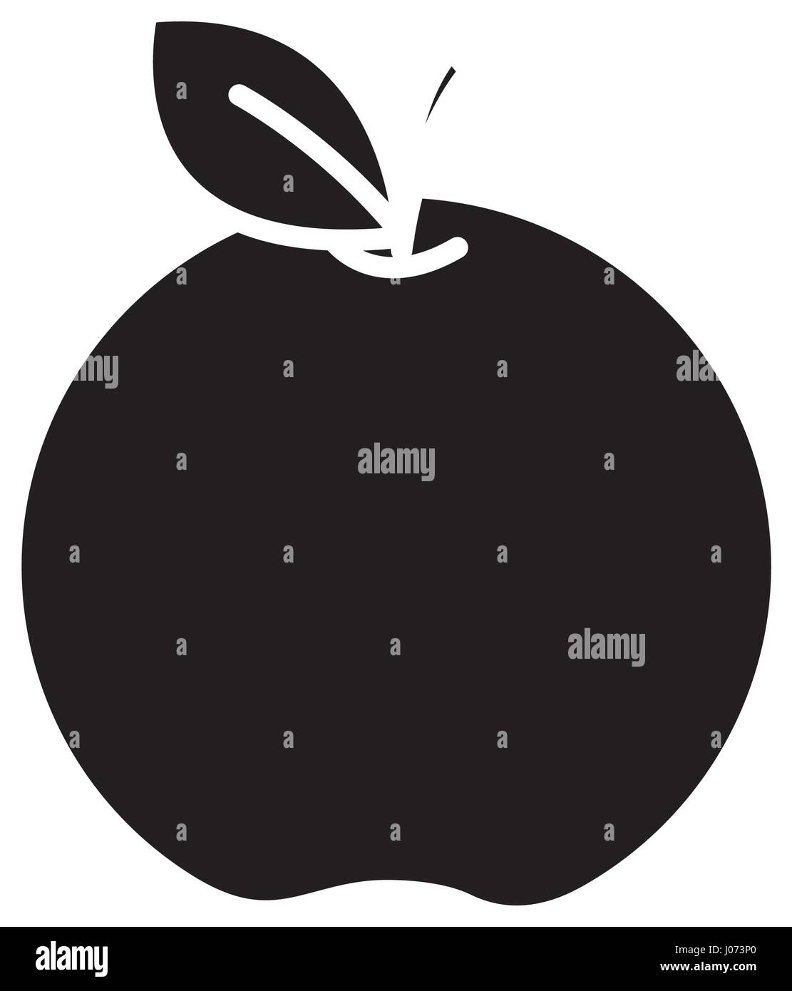 black contour apple fruit icon stock Stock Vector Image & Art - Alamy