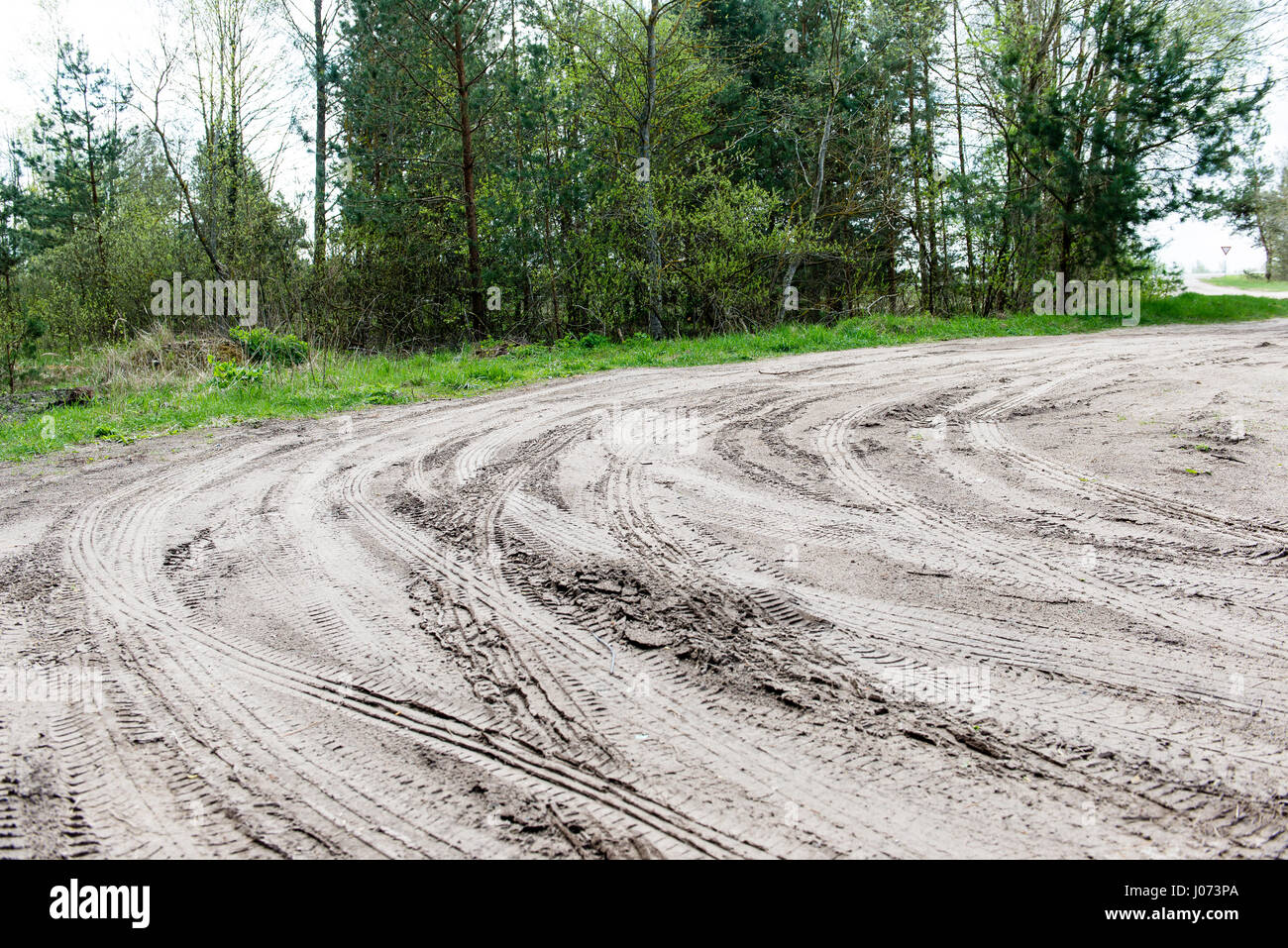 empty country road in spring with perspective and shadows Stock Photo ...