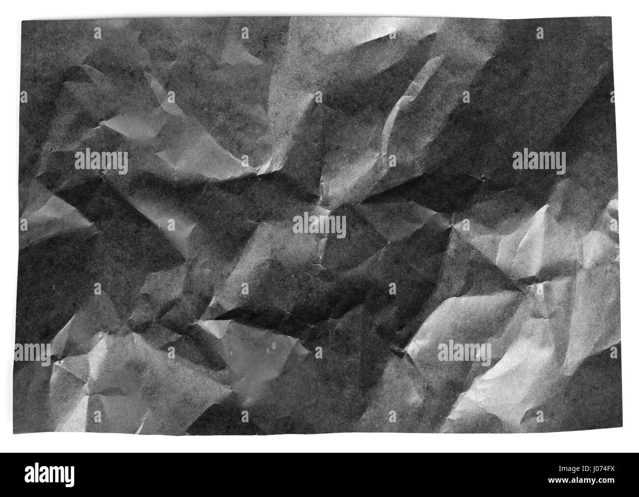 Crumpled paper isolated on white background Stock Photo - Alamy