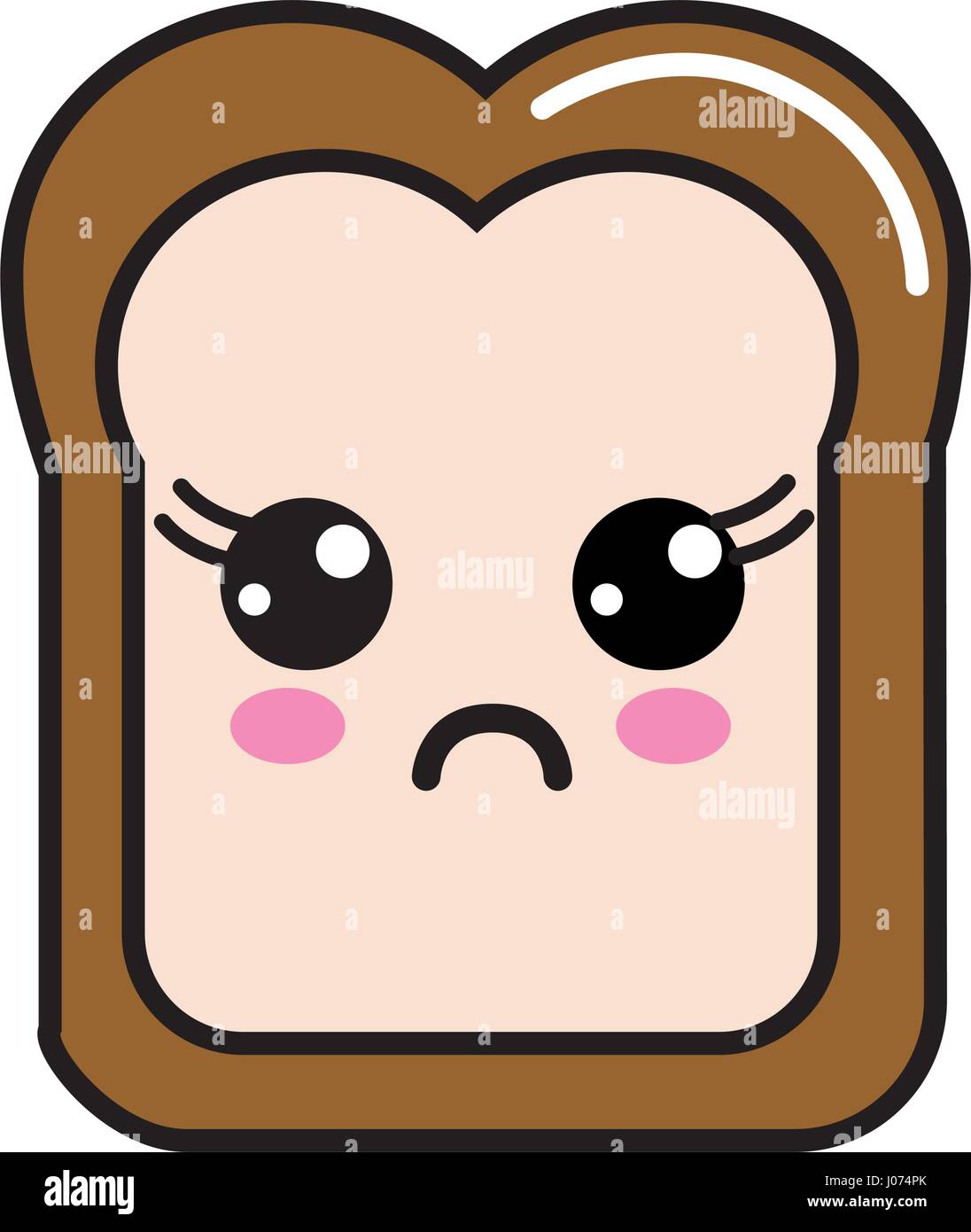 kawaii cute surprised bread icon Stock Vector Image & Art - Alamy