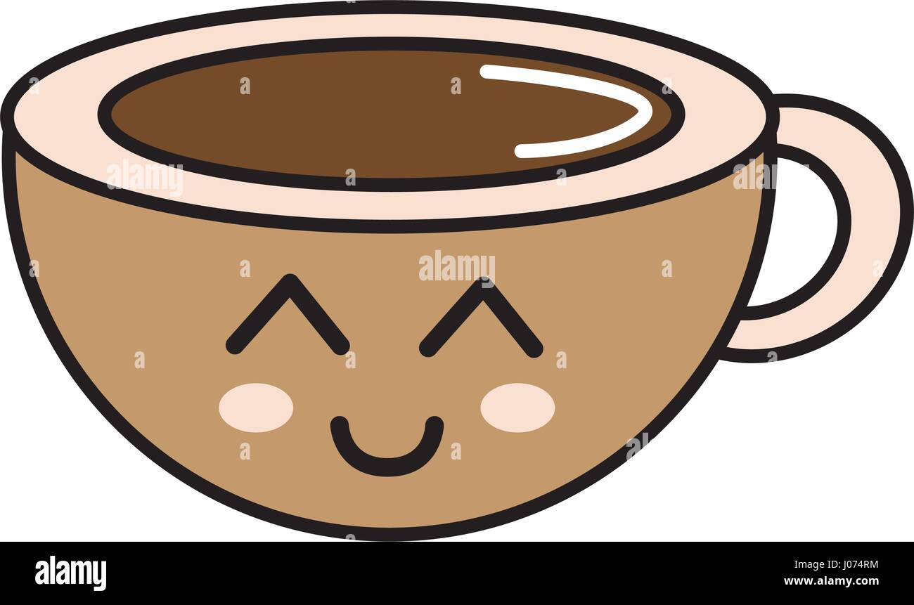 kawaii cute happy coffee cup Stock Vector Image & Art - Alamy