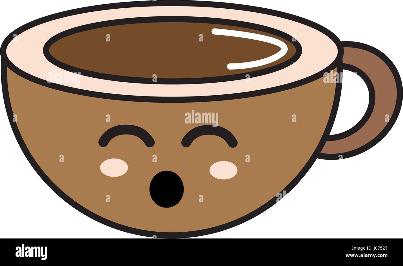 kawaii cute happy coffee cup Stock Vector Image & Art - Alamy