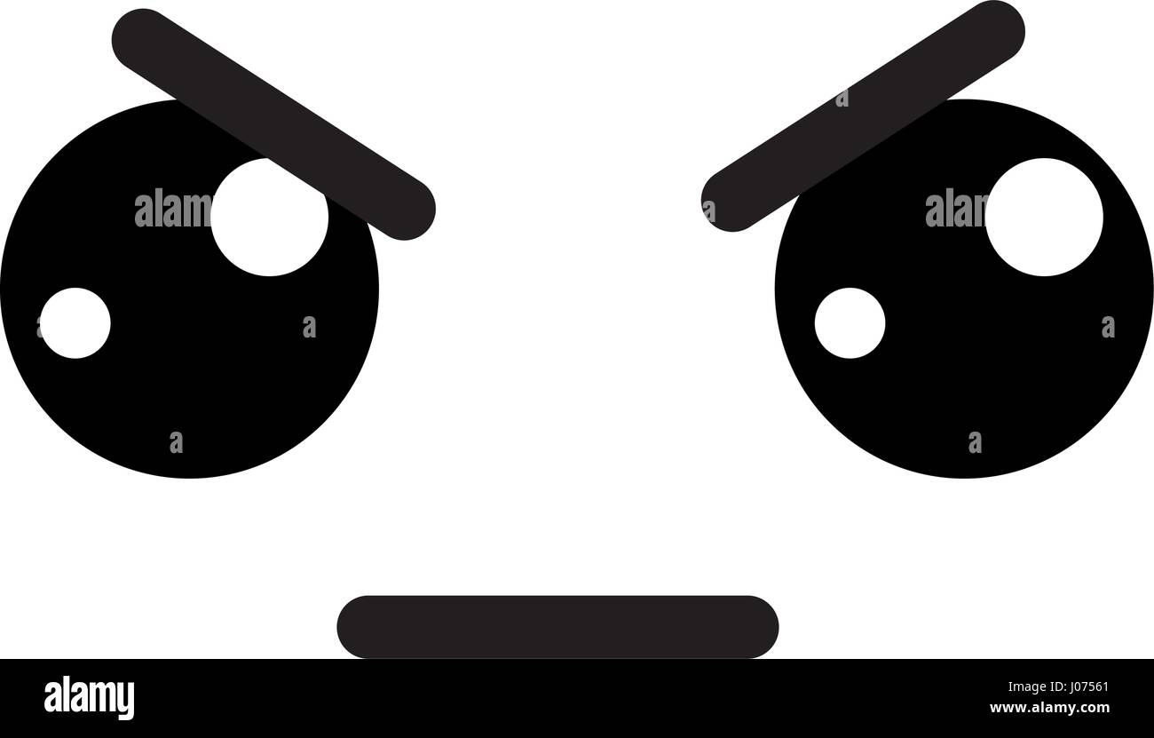 Kawaii nice angry face icon hi-res stock photography and images - Alamy