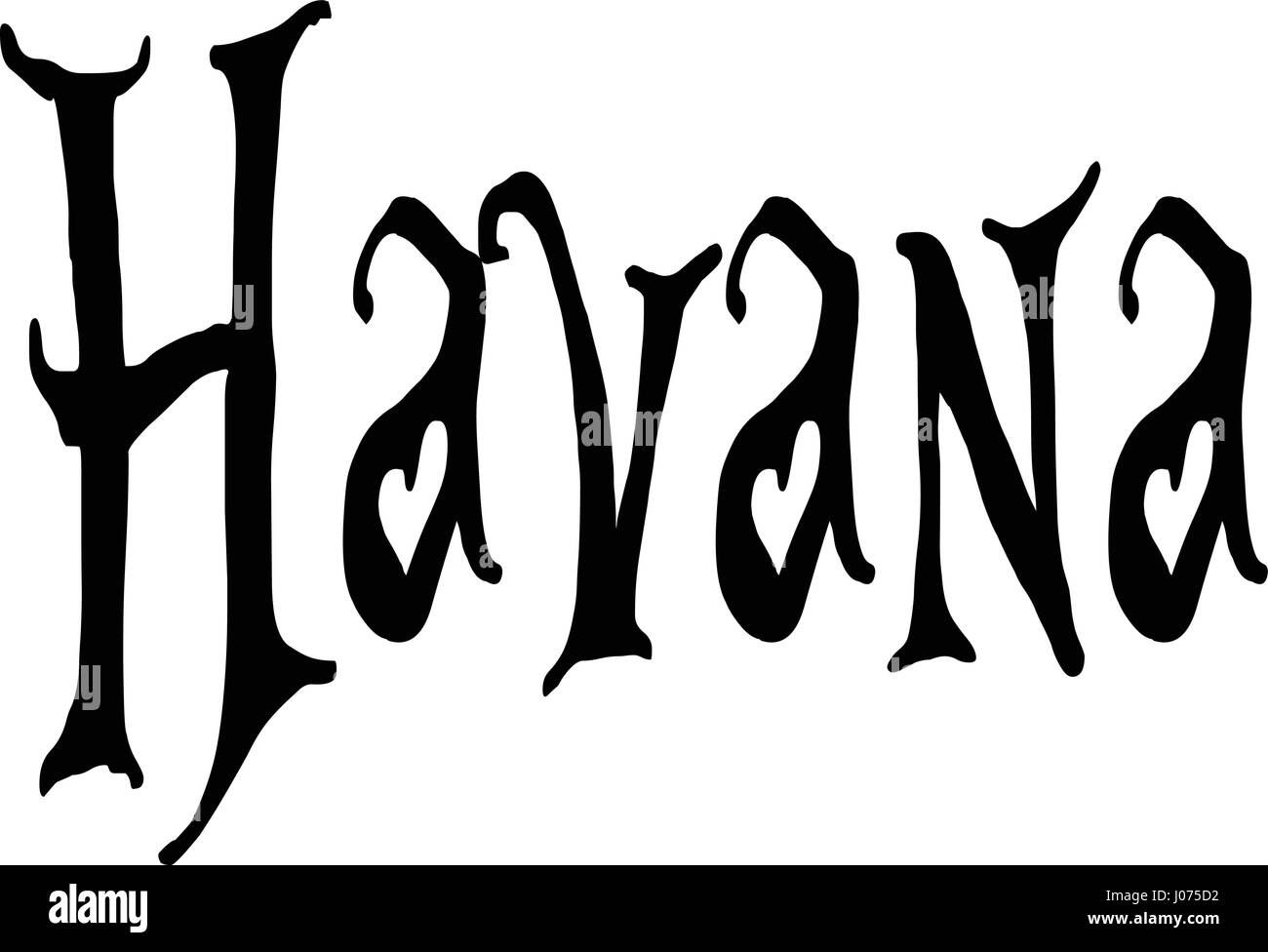 Havana text sign illustration on white bachground Stock Vector Image ...
