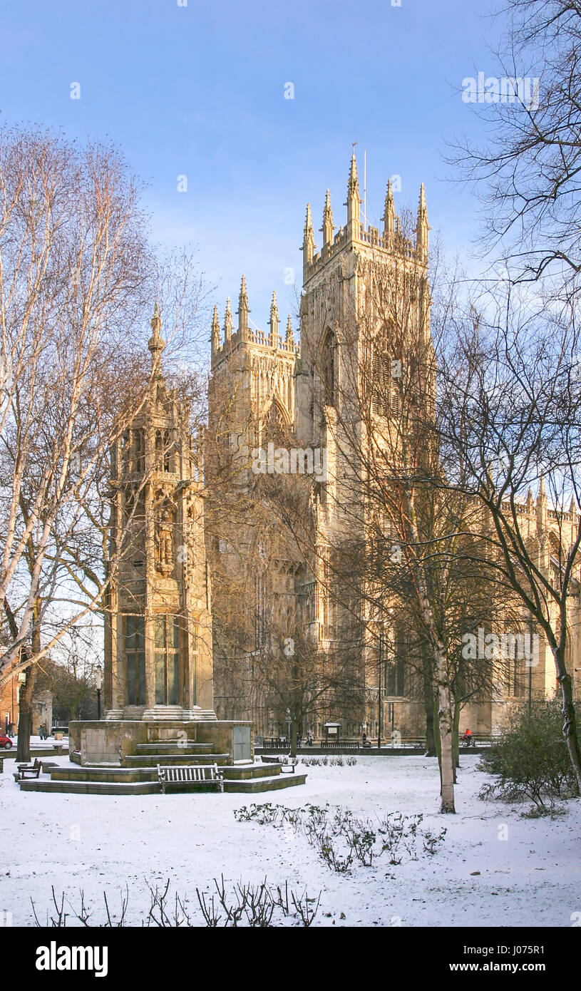 York Minster, England, UK. From SW in winter Stock Photo - Alamy