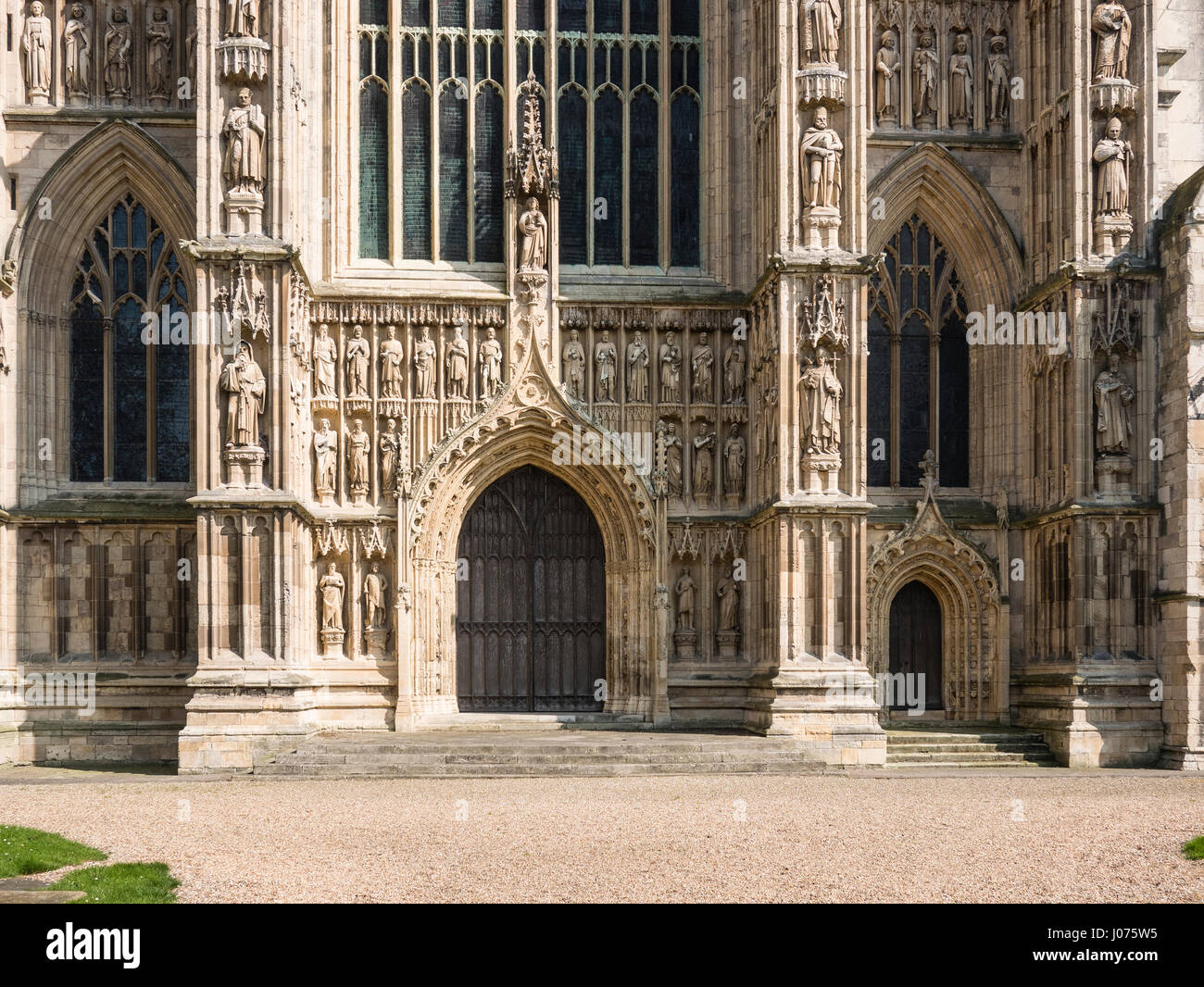 West Door of Beverley Minster East Yorkshire UK Large Church of England ...