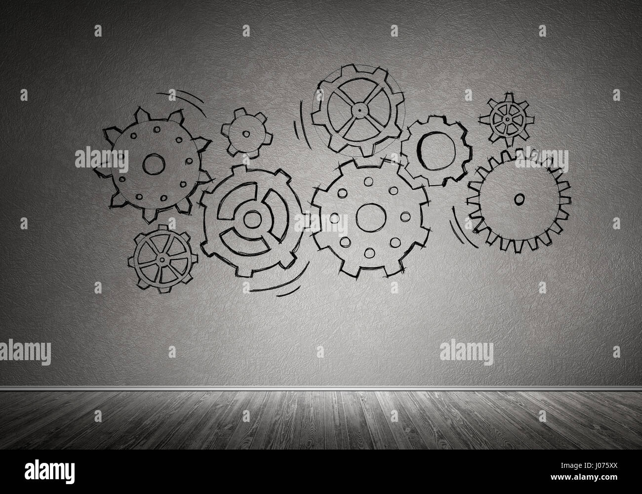 Gear mechanism as teamwork concept Stock Photo - Alamy