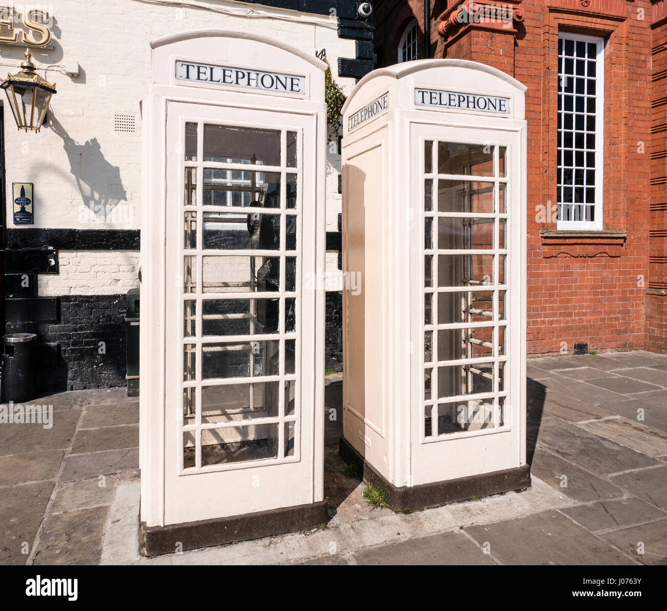 Two telephone boxes hi-res stock photography and images - Alamy