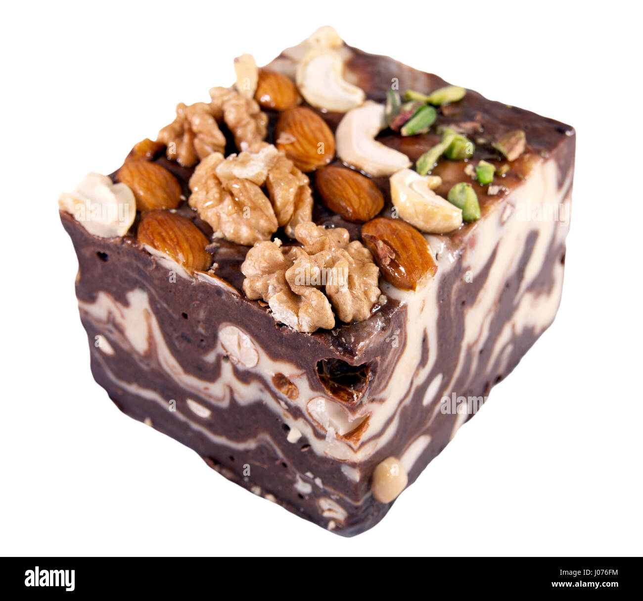 Chocolate sherbet isolated on a white background Stock Photo - Alamy