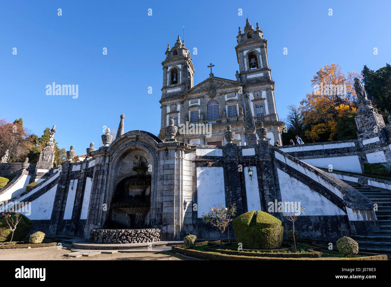 Bom Jesus do Monte with Baroque stairway that climbs 116 meters, Braga ...
