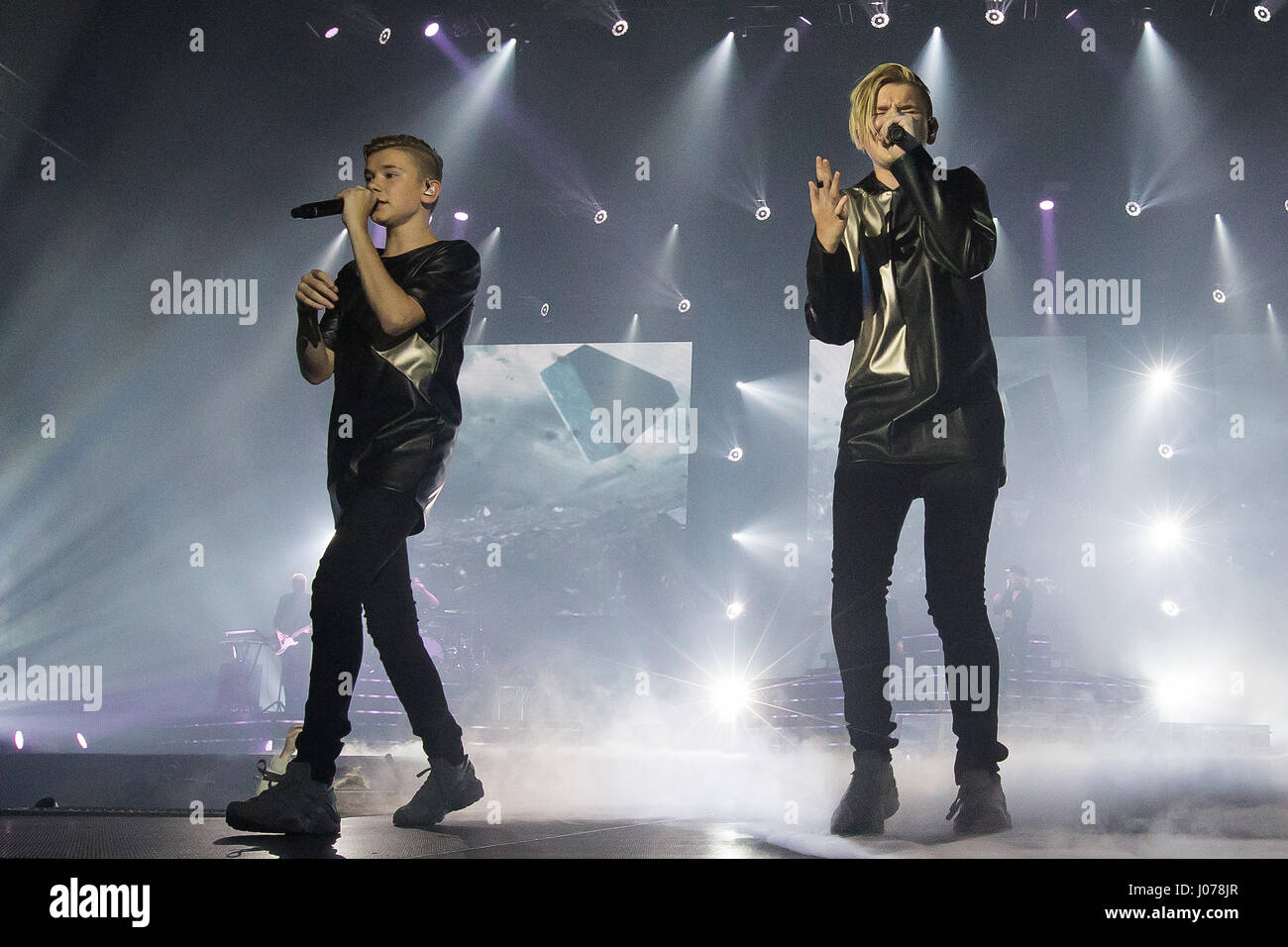 Norwegian boy band Marcus and Martinus performs live Featuring: Marcus ...