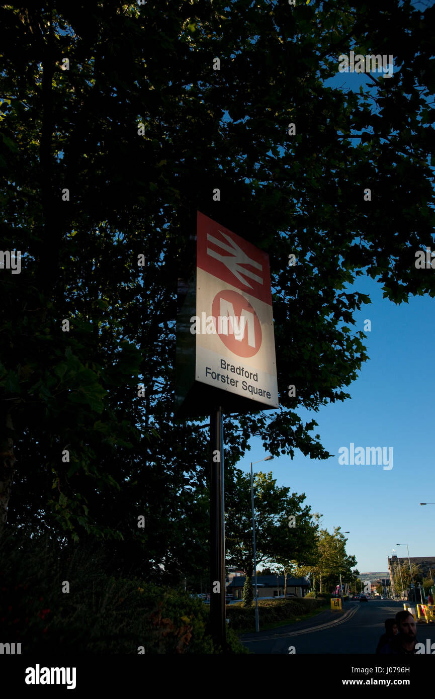 Bradford Forster Square Station Sign Stock Photo - Alamy