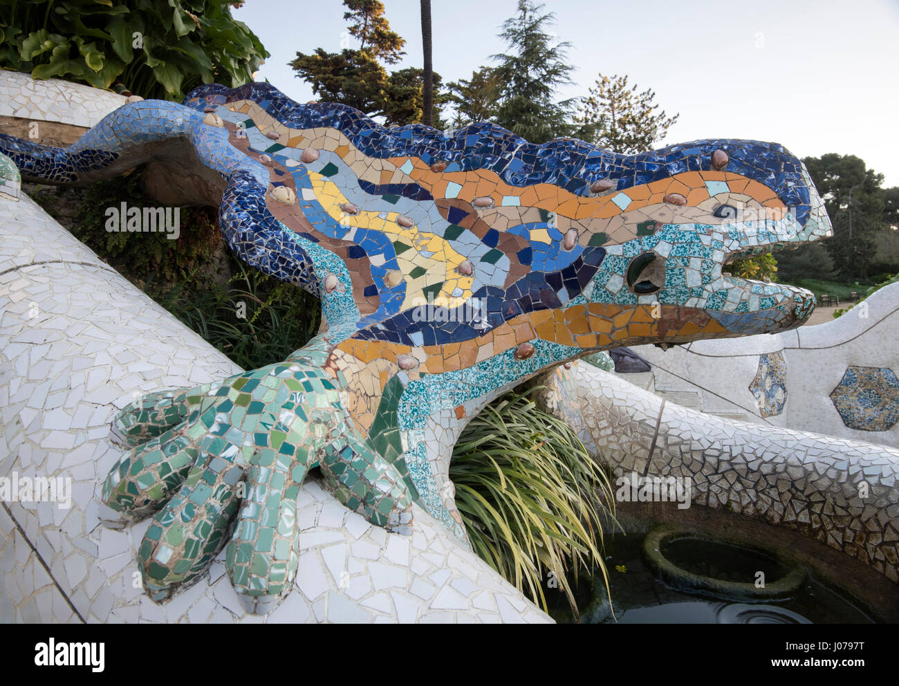Salamander Park Guell Antoni Gaudi High Resolution Stock Photography ...