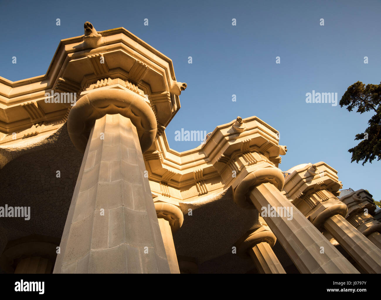 Columns in parc guell barcelona hi-res stock photography and images - Alamy