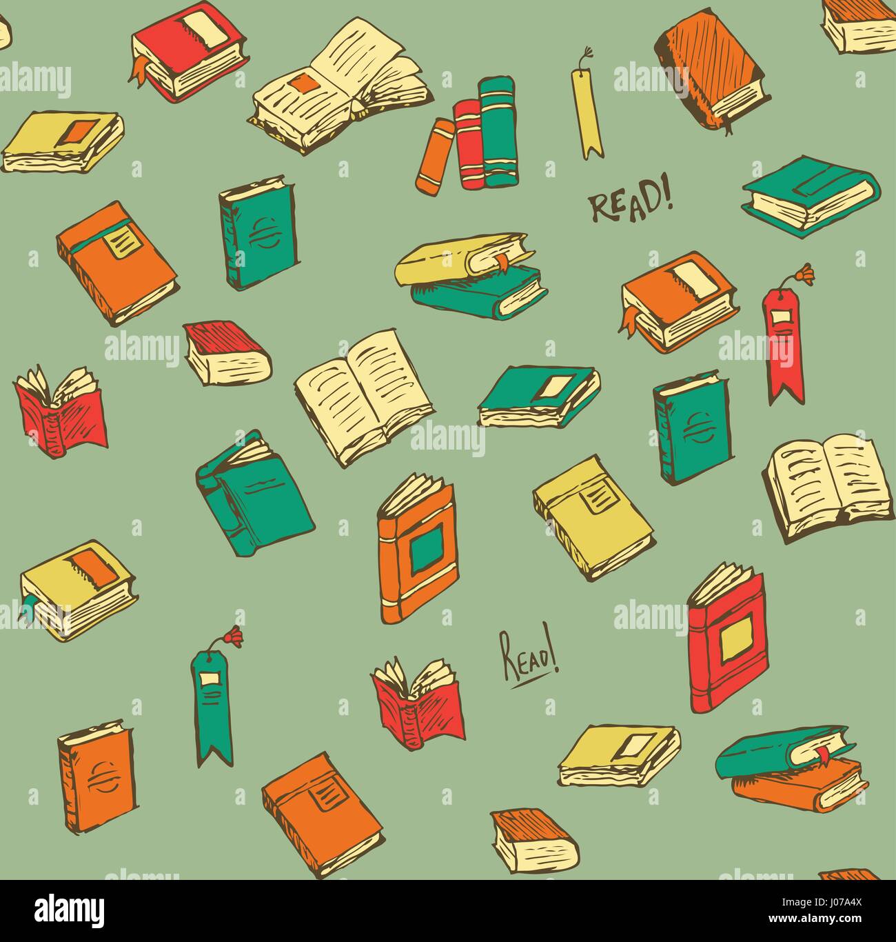 Hand drawn book stack isolated hi-res stock photography and images - Alamy