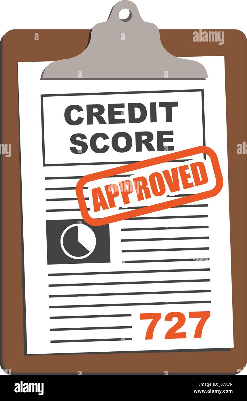 Credit Score Report w/ Clipboard Stock Vector Image & Art - Alamy
