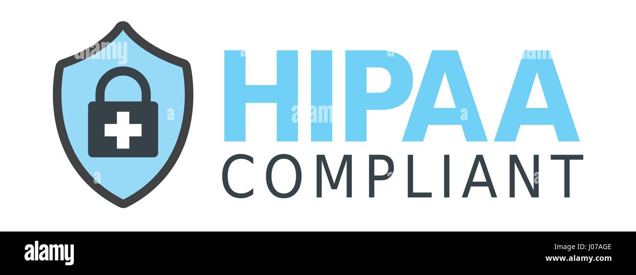 HIPAA Compliance Icon Graphic with Medical Security Symbol Stock Vector ...