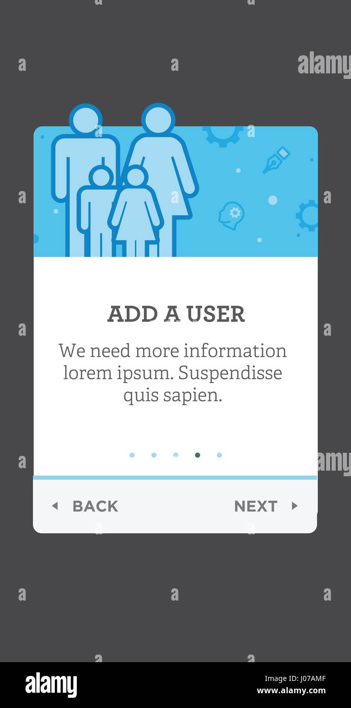 Modal Windows for Mobile UI & UX interface and experience design Stock ...