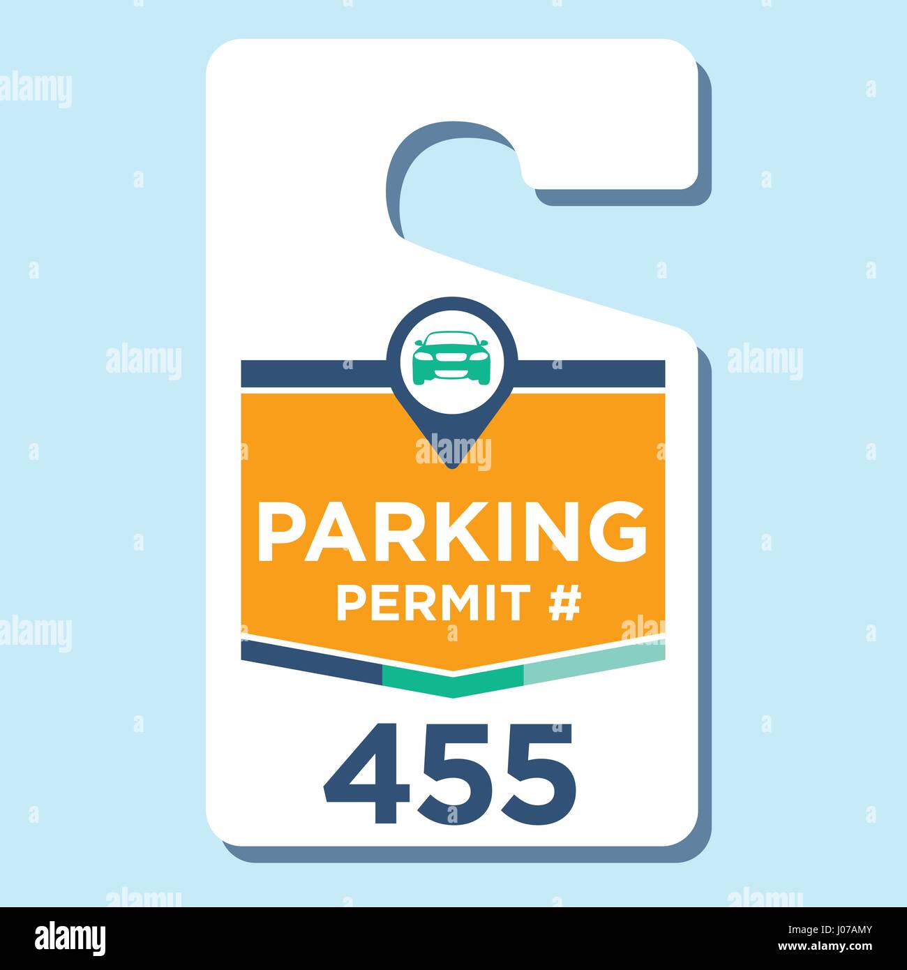 Paid Business Parking Permit Hangtag Stock Vector Image & Art - Alamy