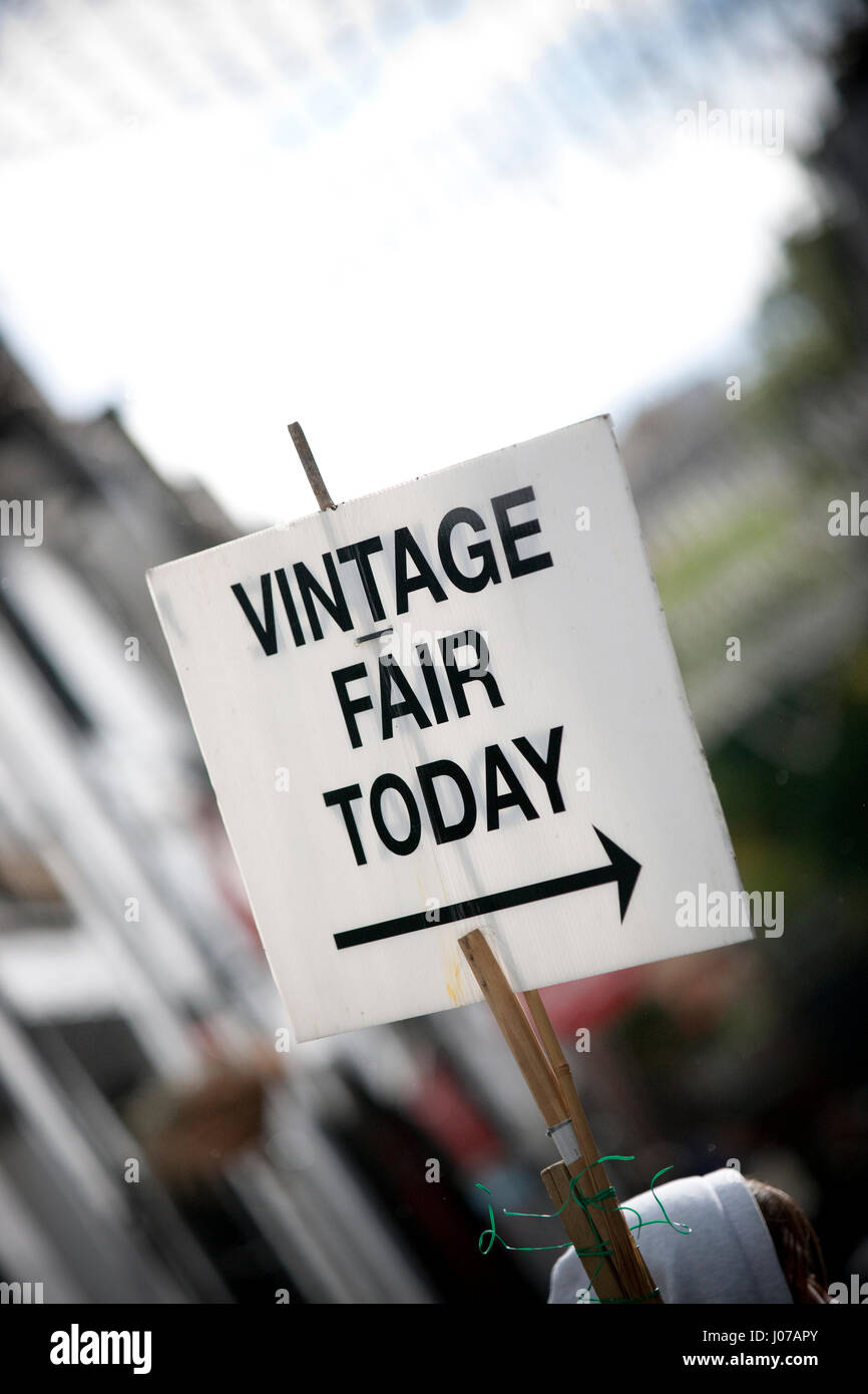 Vintage Fair Sign Stock Photo - Alamy