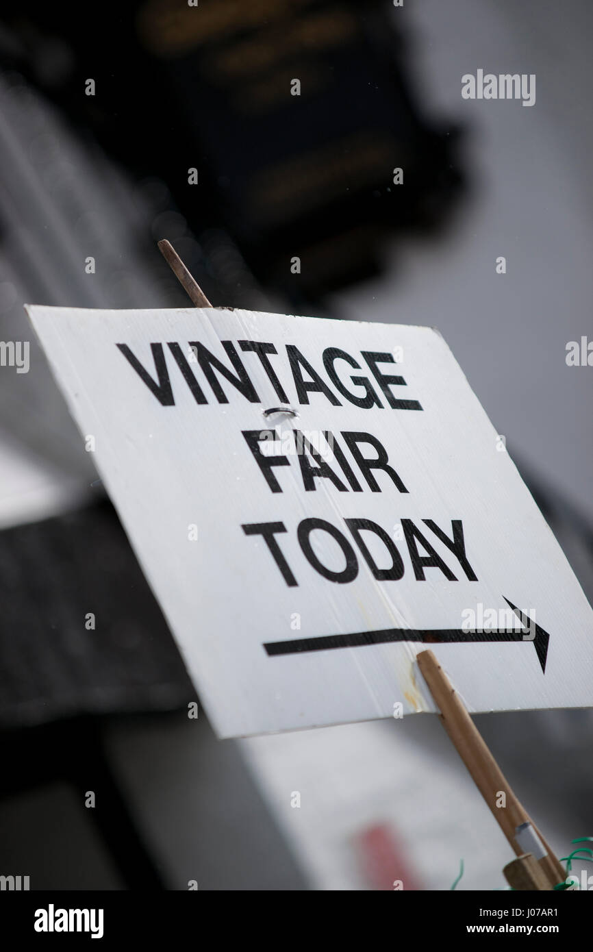 Vintage Fair Sign Stock Photo - Alamy