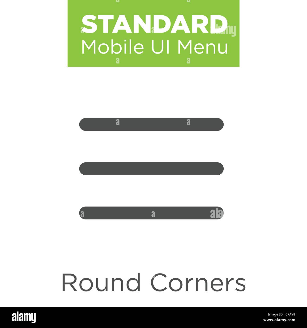 Flat Menu Icon Illustration for Website Navigation Stock Vector Image ...