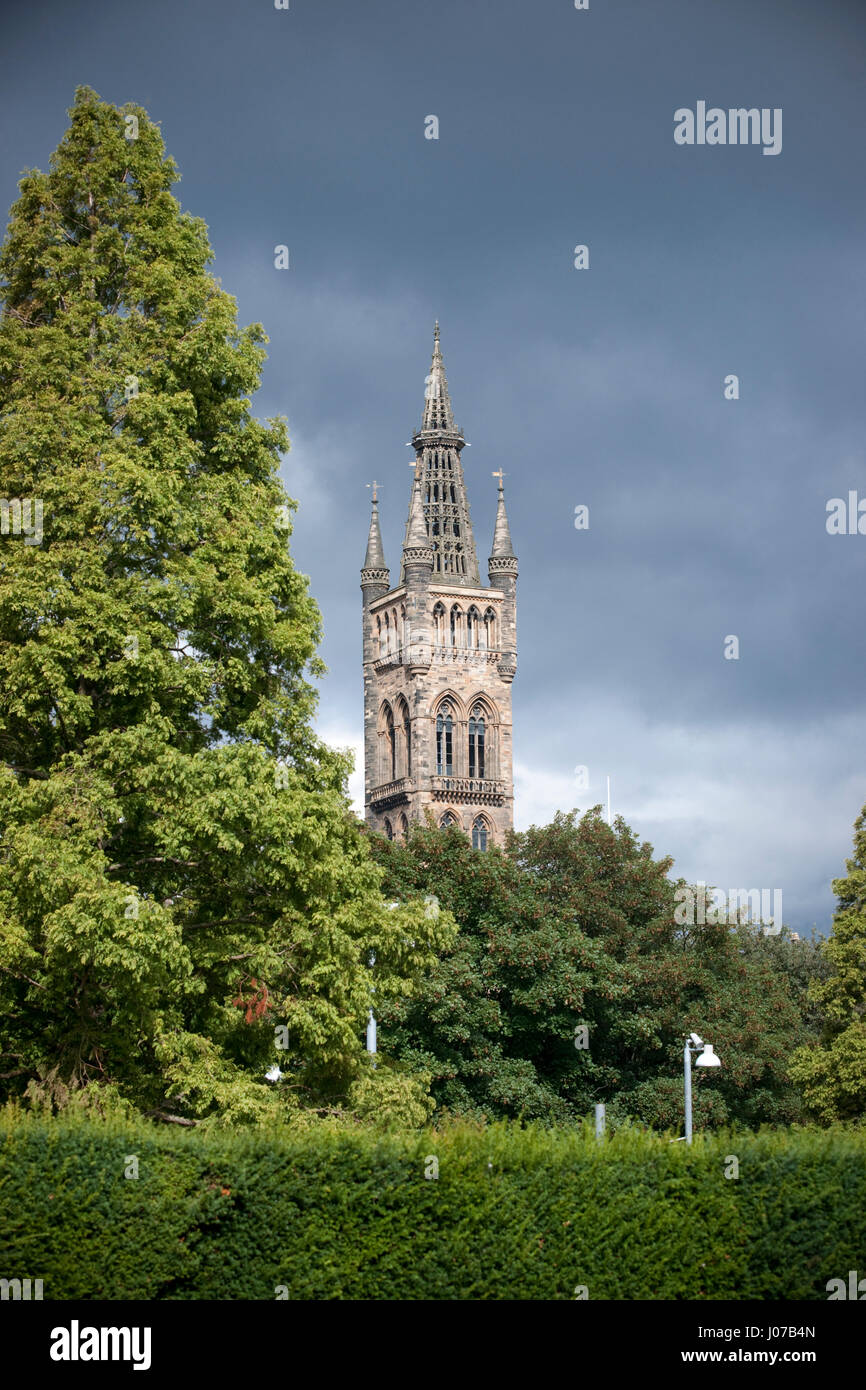 University of Glasgow Main Building at Gilmore Hill, Glasgow Scotland ...