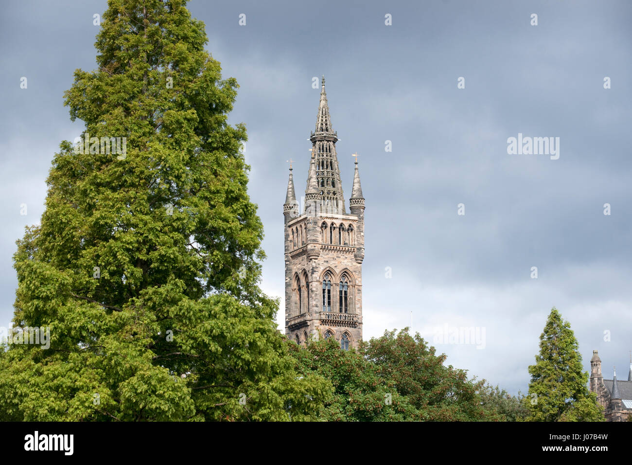 University of Glasgow Main Building at Gilmore Hill, Glasgow Scotland ...