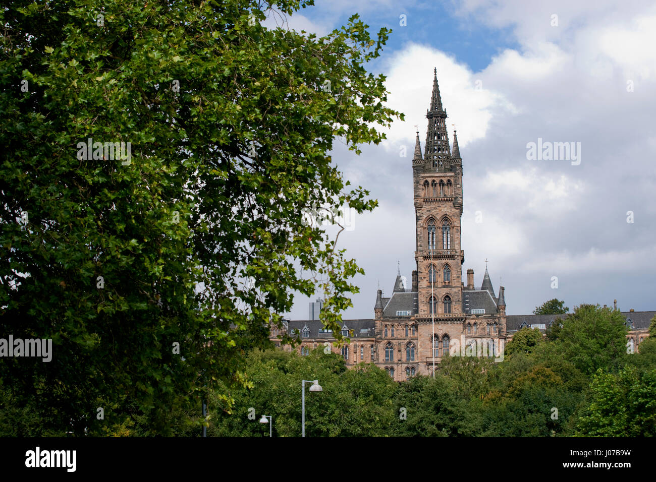 University of Glasgow Main Building at Gilmore Hill, Glasgow Scotland ...